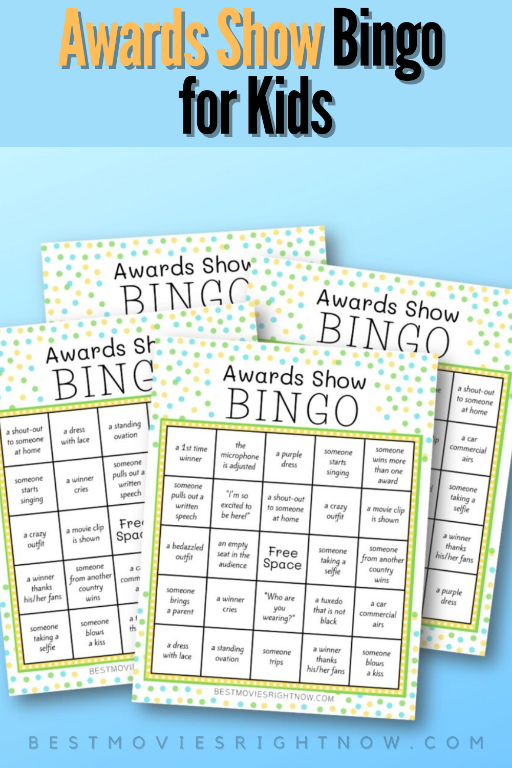 Awards Show Bingo for Kids - What to Watch Guide