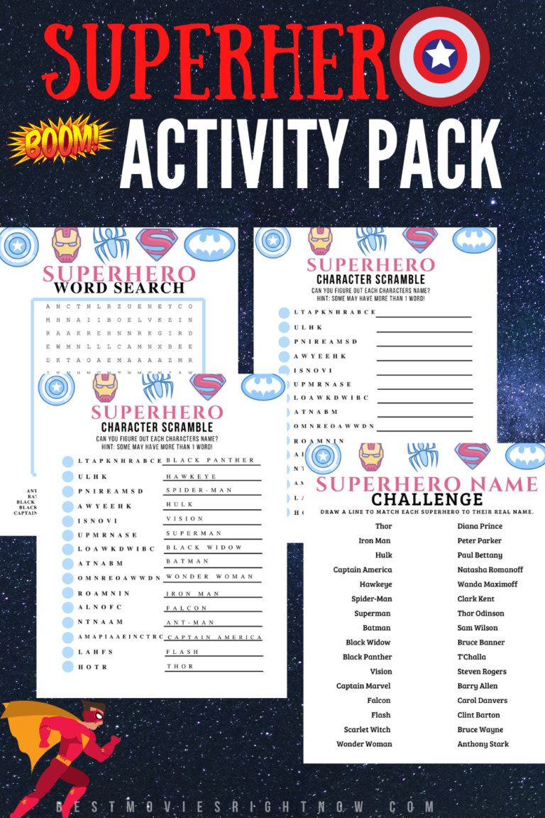 Superhero Activity Pack - What to Watch Guide