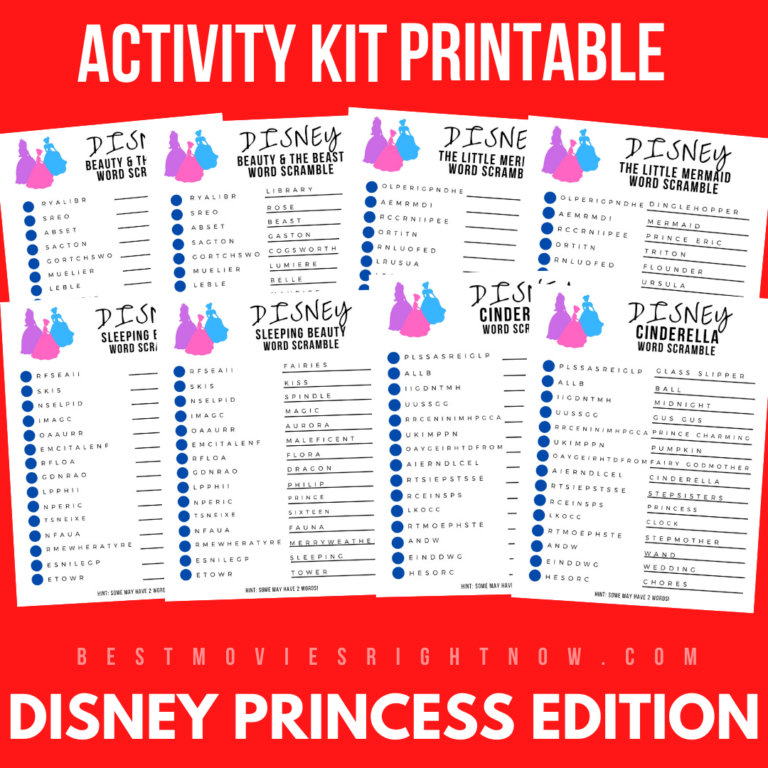 Disney Princess Activity Kit - What to Watch Guide