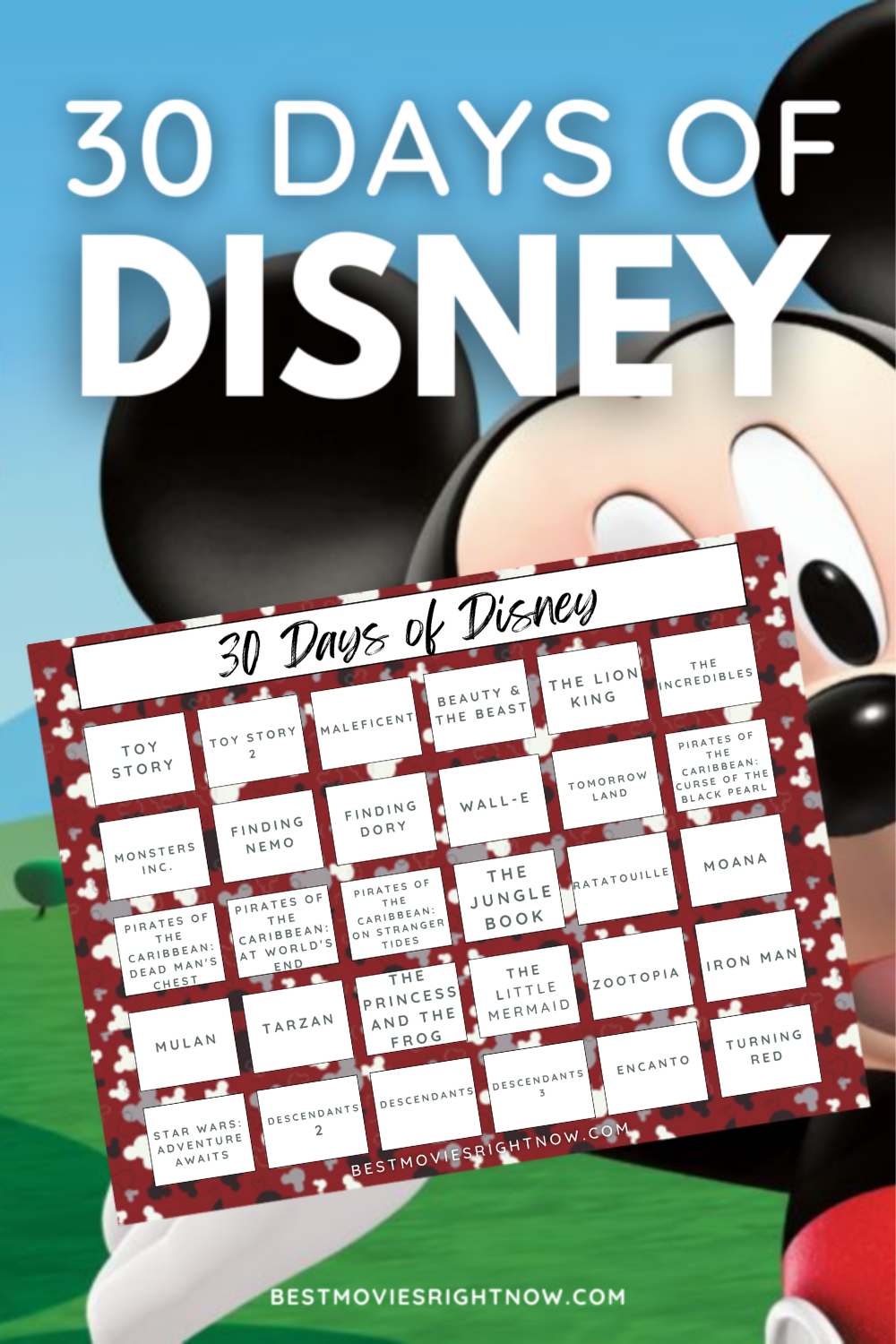 30 Days of Disney - What to Watch Guide