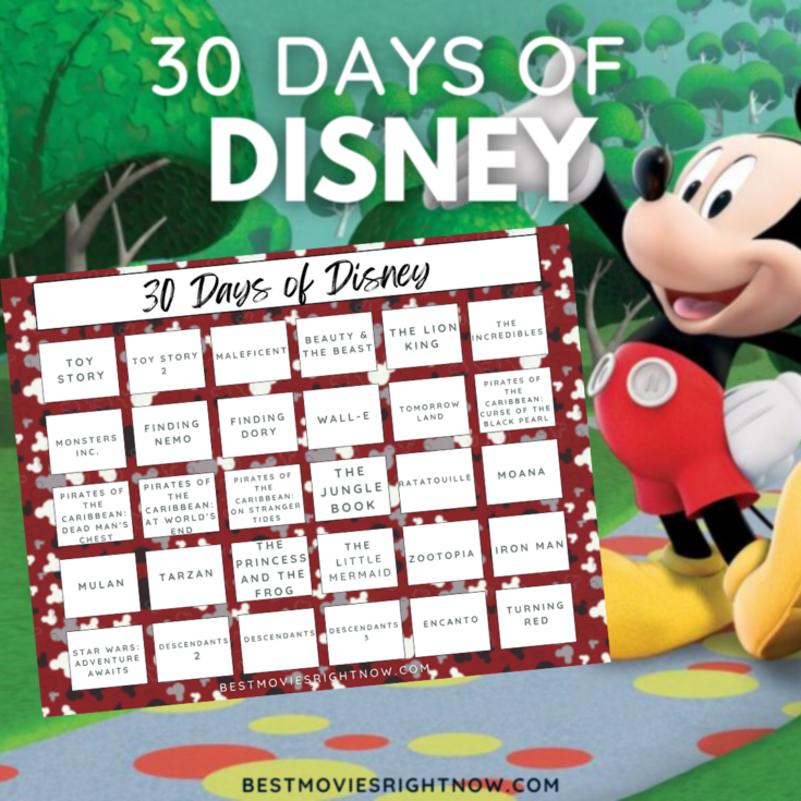 30 Days of Disney - What to Watch Guide