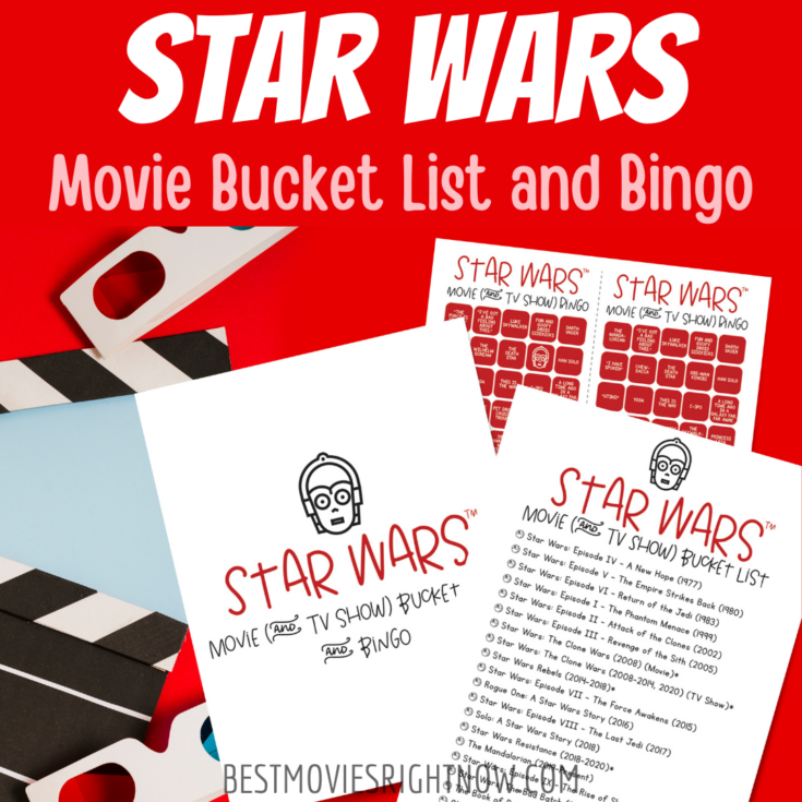 Star Wars Movie Bucket List and Bingo - What to Watch Guide