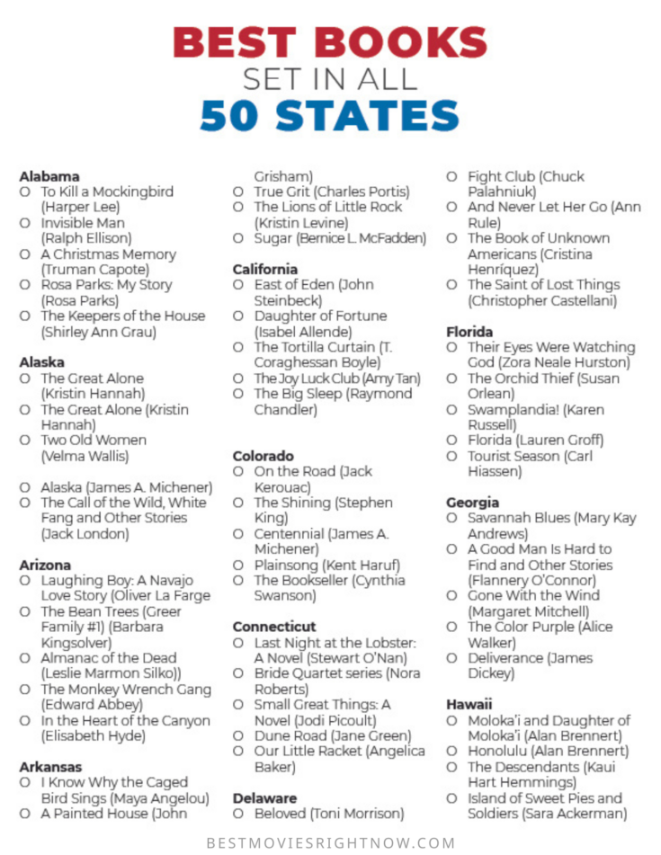 Best Books Set in All 50 States - What to Watch Guide