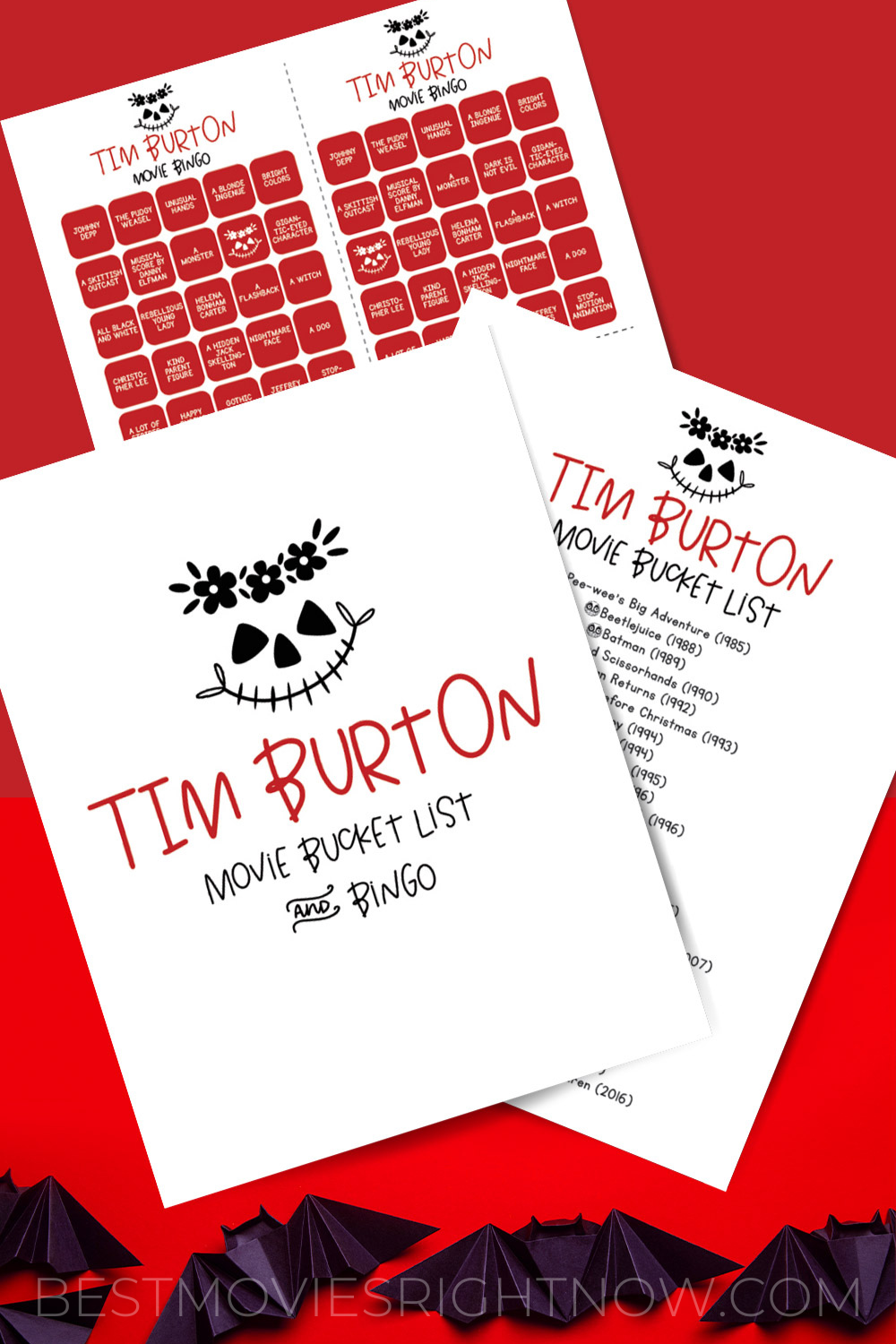 Tim Burton Movie Bucket List and Bingo - What to Watch Guide