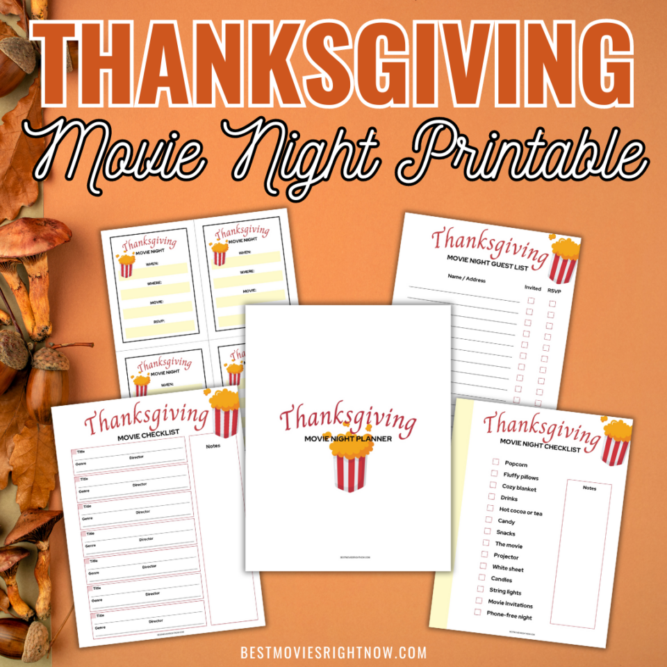 Thanksgiving Movie Night Planner - What to Watch Guide