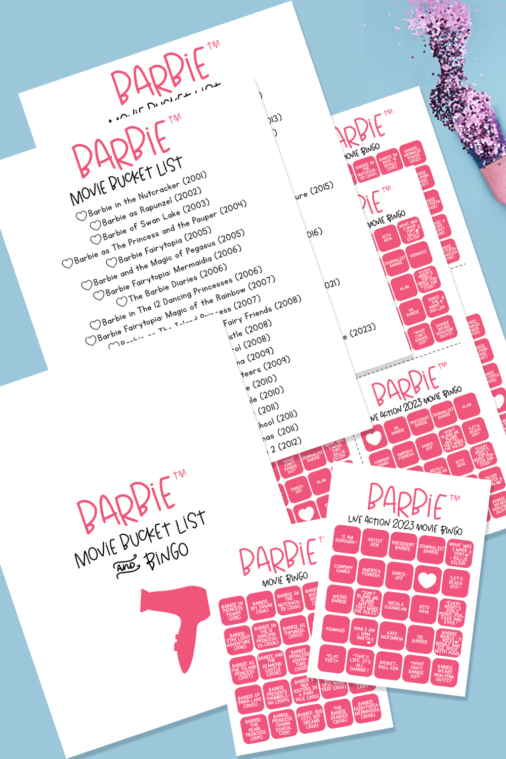 Enchanting Barbie Movie Marathon: Bucket List & Printable Bingo Cards ...